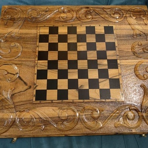 Large Russian Chess Backgammon Handmade Wooden Checkers in - Etsy
