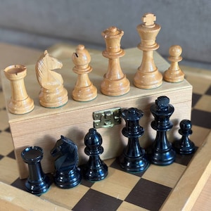 Vintage Germany Chess Set With Weights in Original Box 80s Vintage in ...