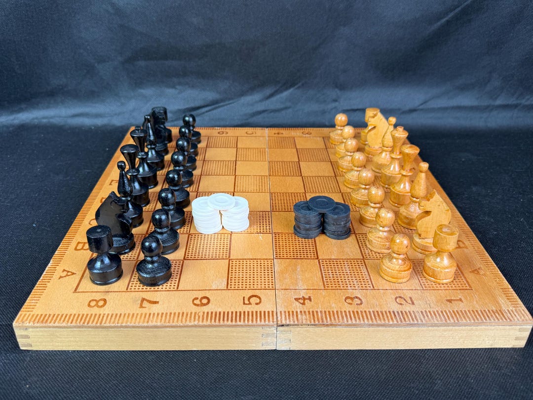 Retro Bulgarian Wooden Chess Set Vintage 80s. Great Gift for Mens ...