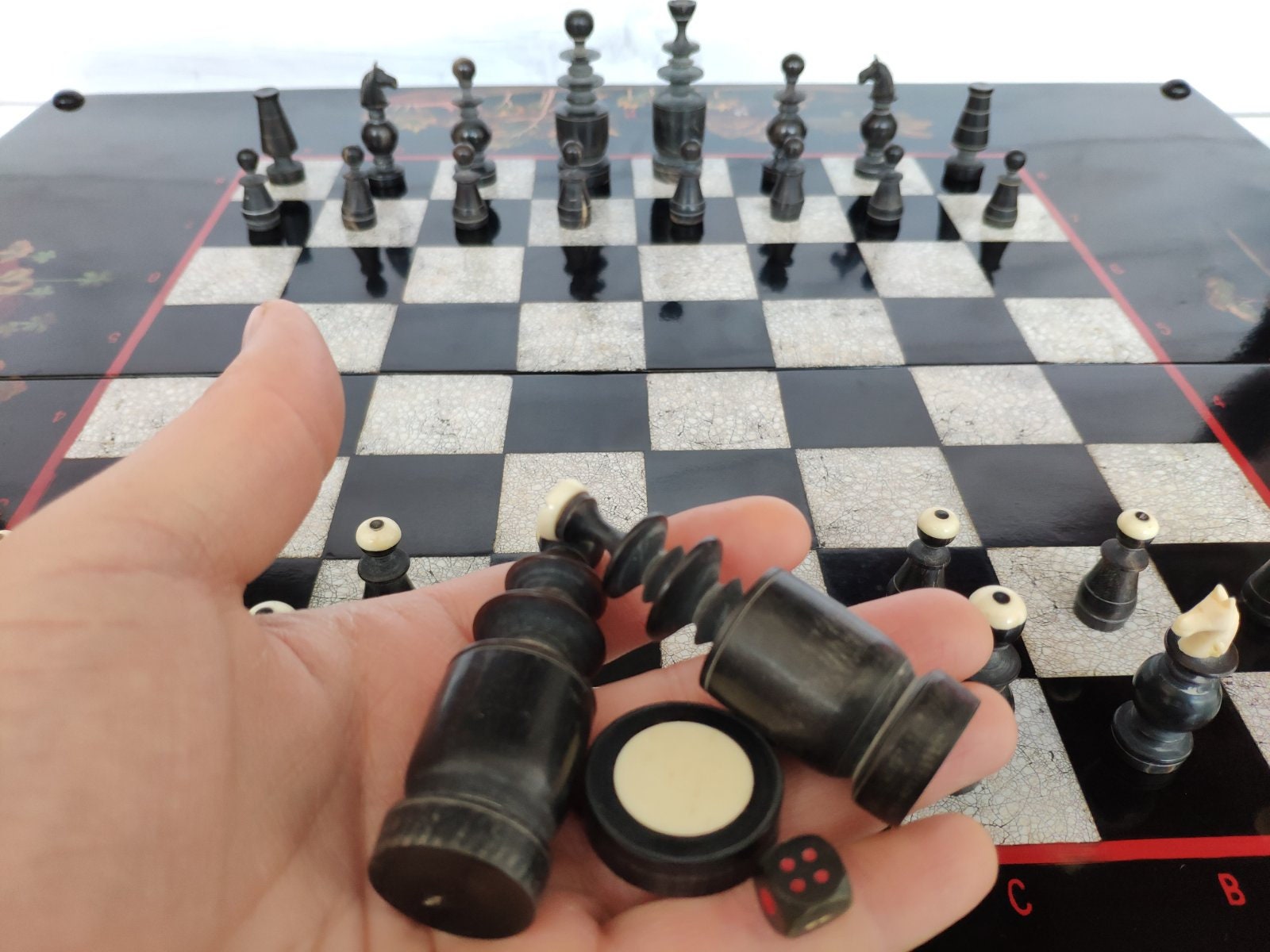 Vintage Chess Set Vietnam Chess Vietnam Backgammon Vietnam - Etsy Finland