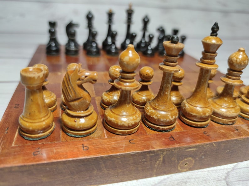 Beautiful Soviet Chess Set 50s Vintage - Etsy