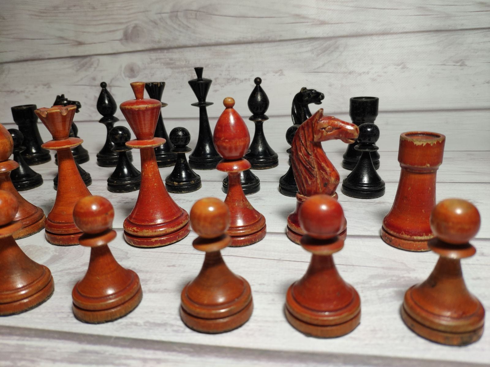 Vintage soviet tournament chess set wooden russian chess USSR | Etsy
