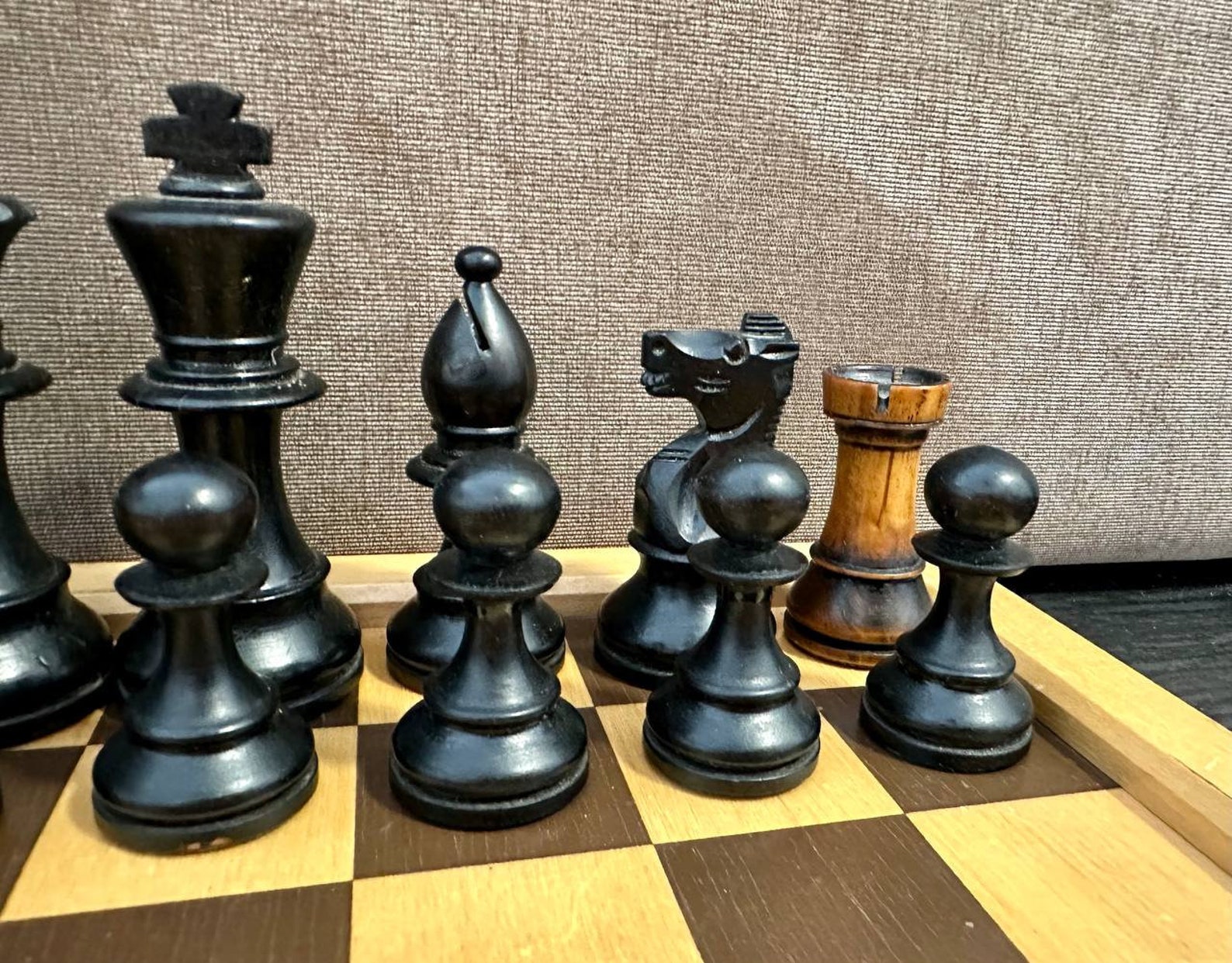 Germany Chess Set With Weights in Chess Box 60s Vintage in - Etsy