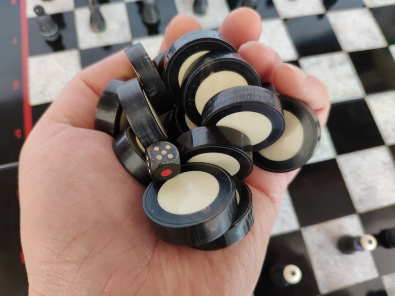 Vintage Chess Set Vietnam Chess Vietnam Backgammon Vietnam | Etsy