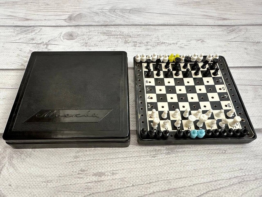 Soviet Travel Chess Set and Checkers moskva 80s Vintage in Very Good ...