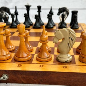 USSR Medium Wooden Chess Set 60s Vintage in Good Condition. Great Gift ...