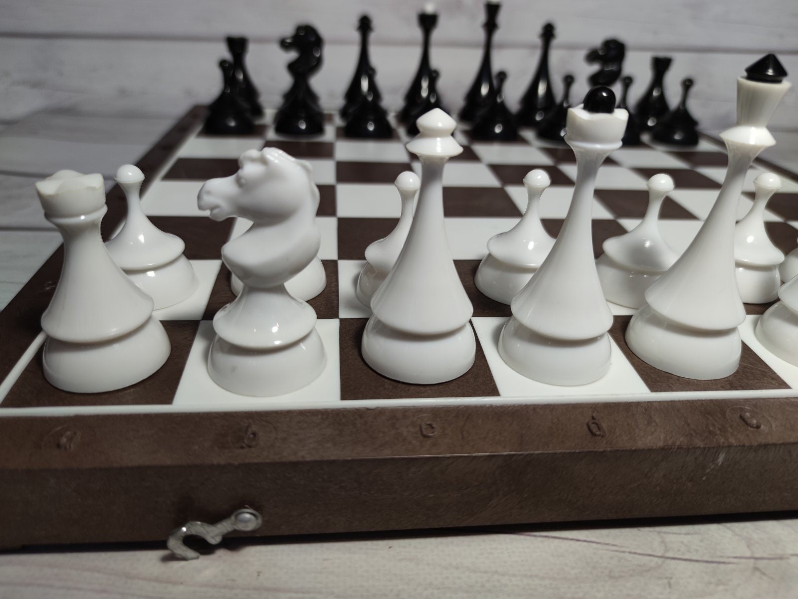 Large Soviet chess set from plastic in very good condition | Etsy