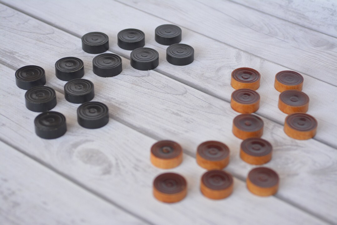 Old Russian Checkers of Wooden in Very Good Condition 1960s. Great Gift ...