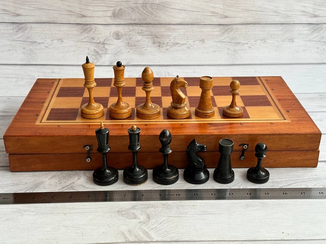 Soviet Wood Chess Set Averbakh Rare Variety 50s Vintage in Good ...