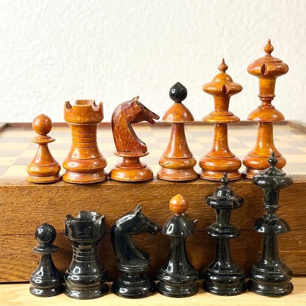 Rare German Chess Set - Etsy
