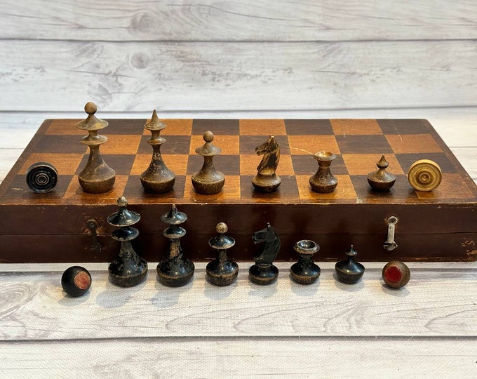 Soviet Chess Set From the Times of the Revolution 20s Vintage in Very ...