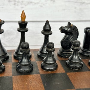 Soviet Chess Set Made of Wood 50s Vintage Medium Size in Very - Etsy