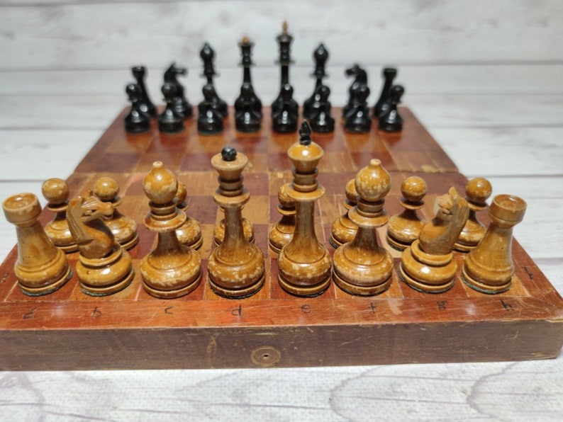 Beautiful Soviet Chess Set 50s Vintage - Etsy