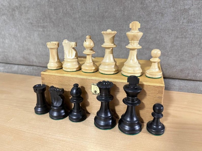 Germany staunton Chess Set in Original Box 70s Vintage in - Etsy