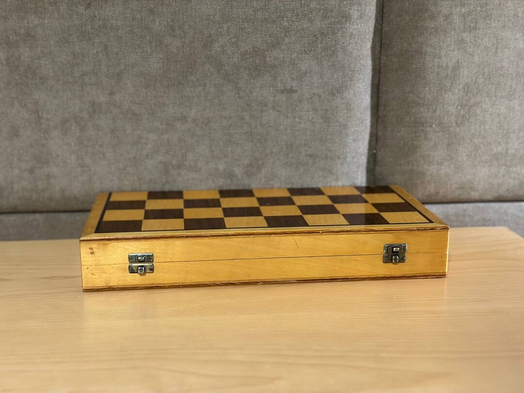 German Chess Board Made of Wood 80s Vintage. Great Gift for - Etsy