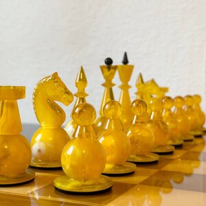 Amber Chess Pieces in Very Good Condition ambroide Gift - Etsy