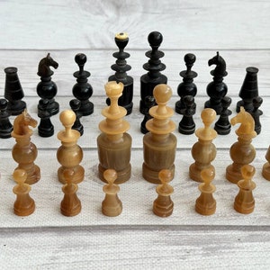 Vintage Vietnam Chess Set Horn in Very Good Condition Rare 1960s. Great ...