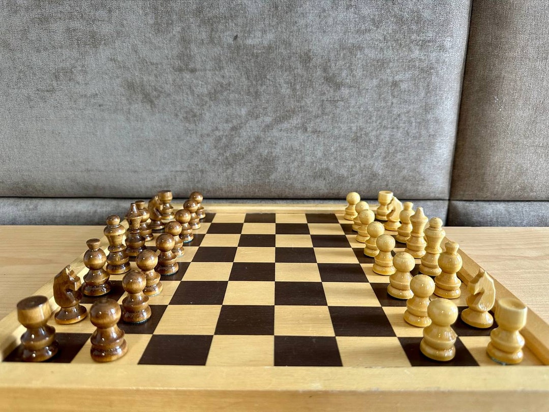 Germany Small Wood Chess Set 90s Vintage. Great Gift for Mens, Chess ...