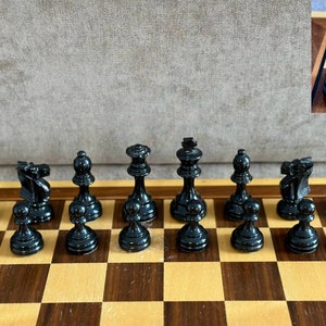 Vintage Germany Wooden Chess Set 70s Vintage in Very Good Condition ...