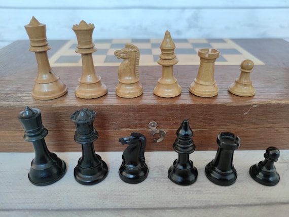 Plastic Bulgarian Chess Set 70-80s Vintage in Good Condition | Etsy