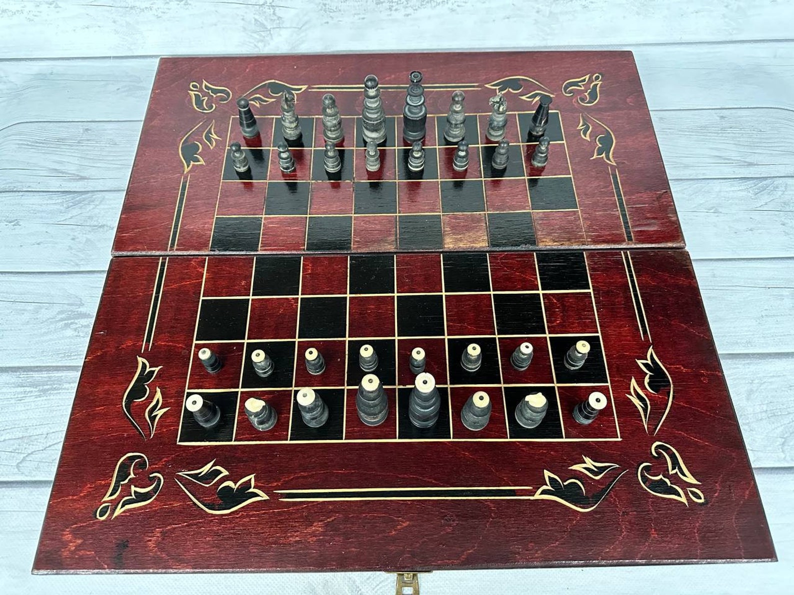 Vietnam Game Set 3 in 1: Chess Checkers and Backgammon. Great - Etsy