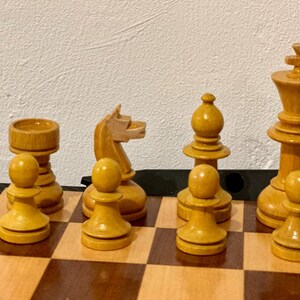 Wooden Chess Set Made in Germany 60s Vintage in Original Box. Great ...