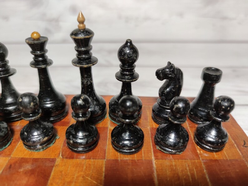 Beautiful Soviet Chess Set 50s Vintage - Etsy