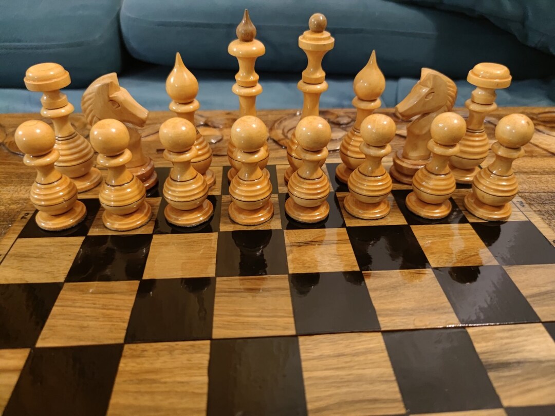 Large Russian Chess + Backgammon + Handmade Wooden Checkers in Very ...