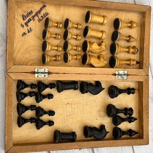 Soviet Vintage Wooden Chess Set Artel "corporate Way" 60s Vintage ...