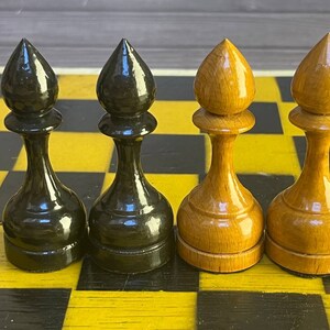 Rare USSR Wooden Chess Set 50s Vintage Chess Pieces Good Condition ...