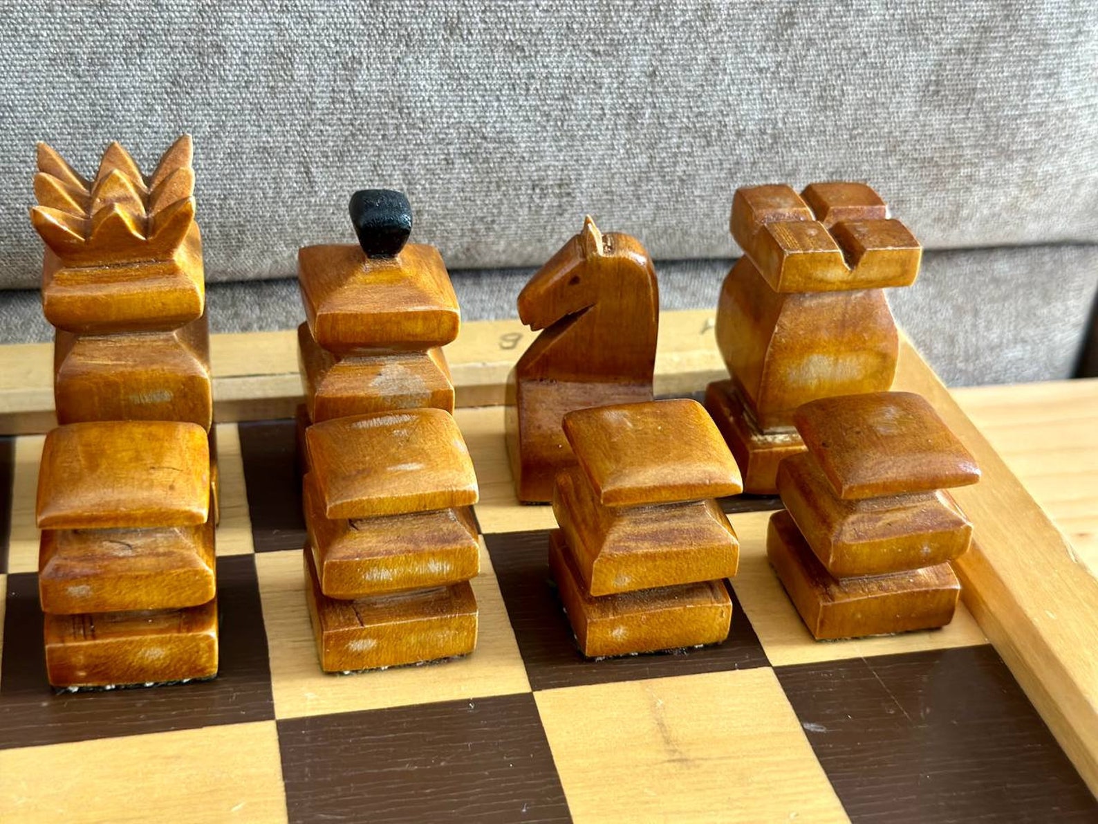 Rare Handmade Germany Wooden Chess Set 60s Vintage in Good - Etsy