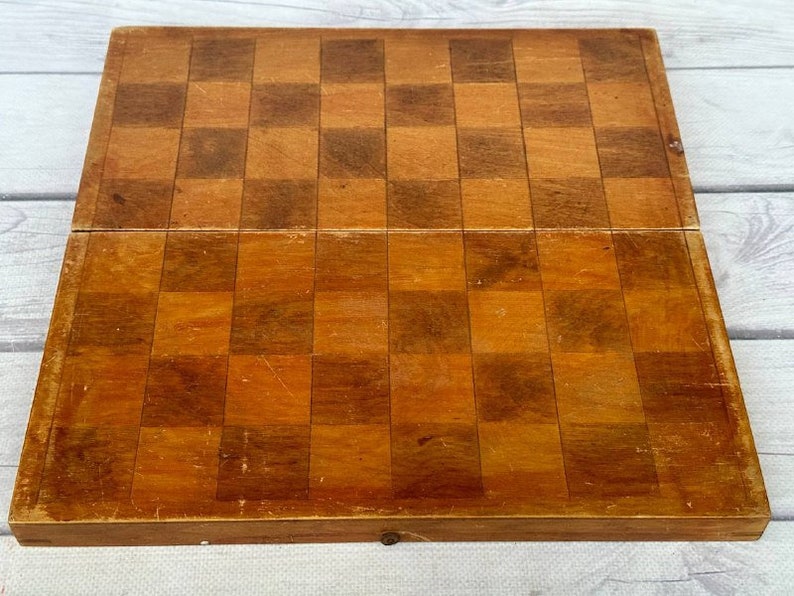 Soviet Chess Set Made of Wood 50s Vintage Medium Size in Good - Etsy