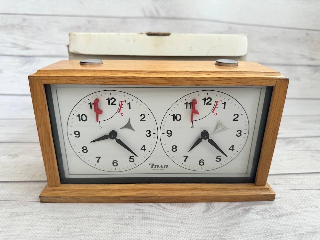 Chess Clock "insa" Made in Serbia. the Wooden Case is in Excellent ...