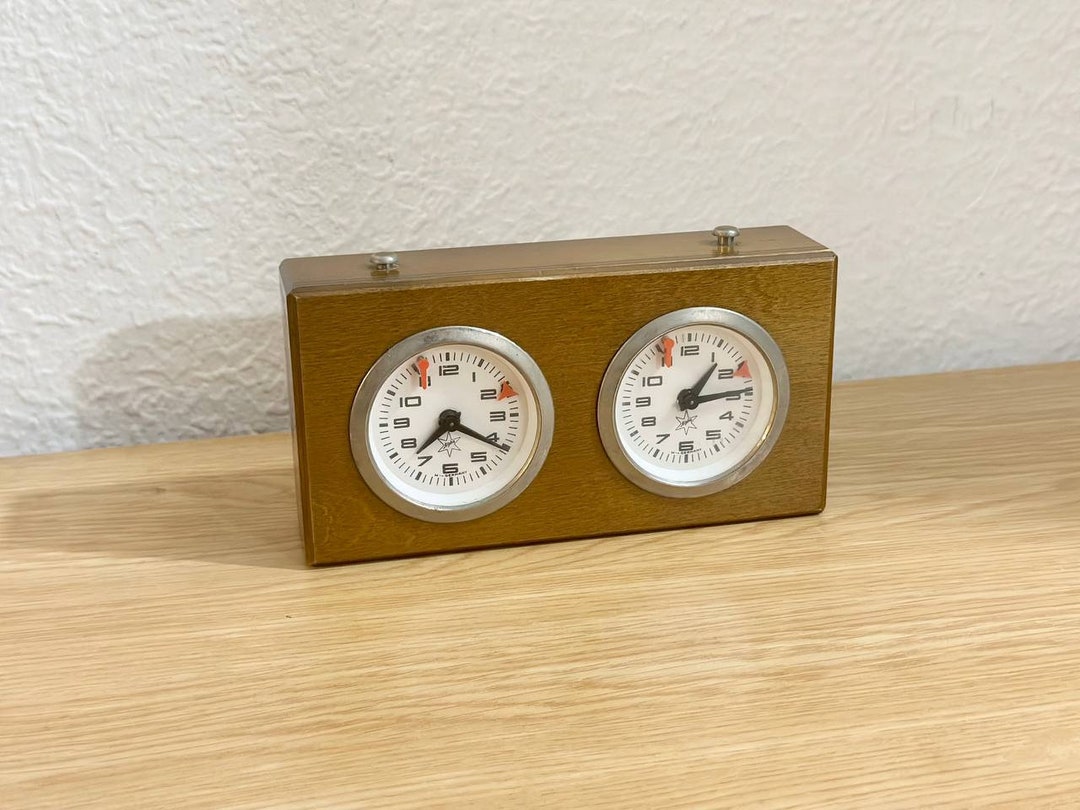 Wooden German Mechanical Chess Clock ALPHA in Good Condition. Great ...