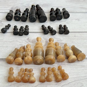 Vintage Vietnam Chess Set Horn in Very Good Condition Rare 1960s. Great ...