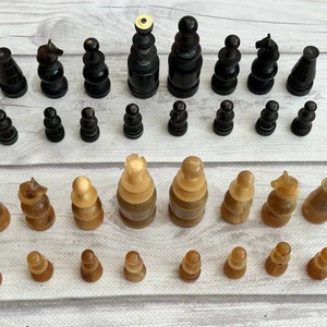 Vintage Vietnam Chess Set Horn in Very Good Condition Rare 1960s. Great ...
