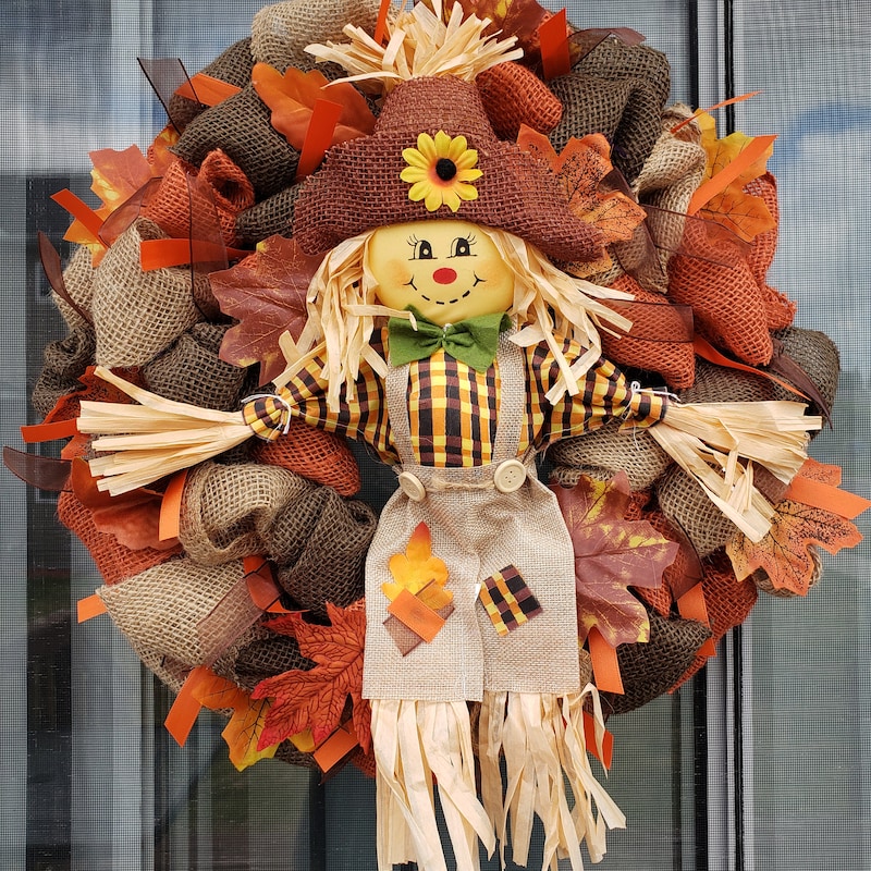 Fall Burlap Wreath - Etsy