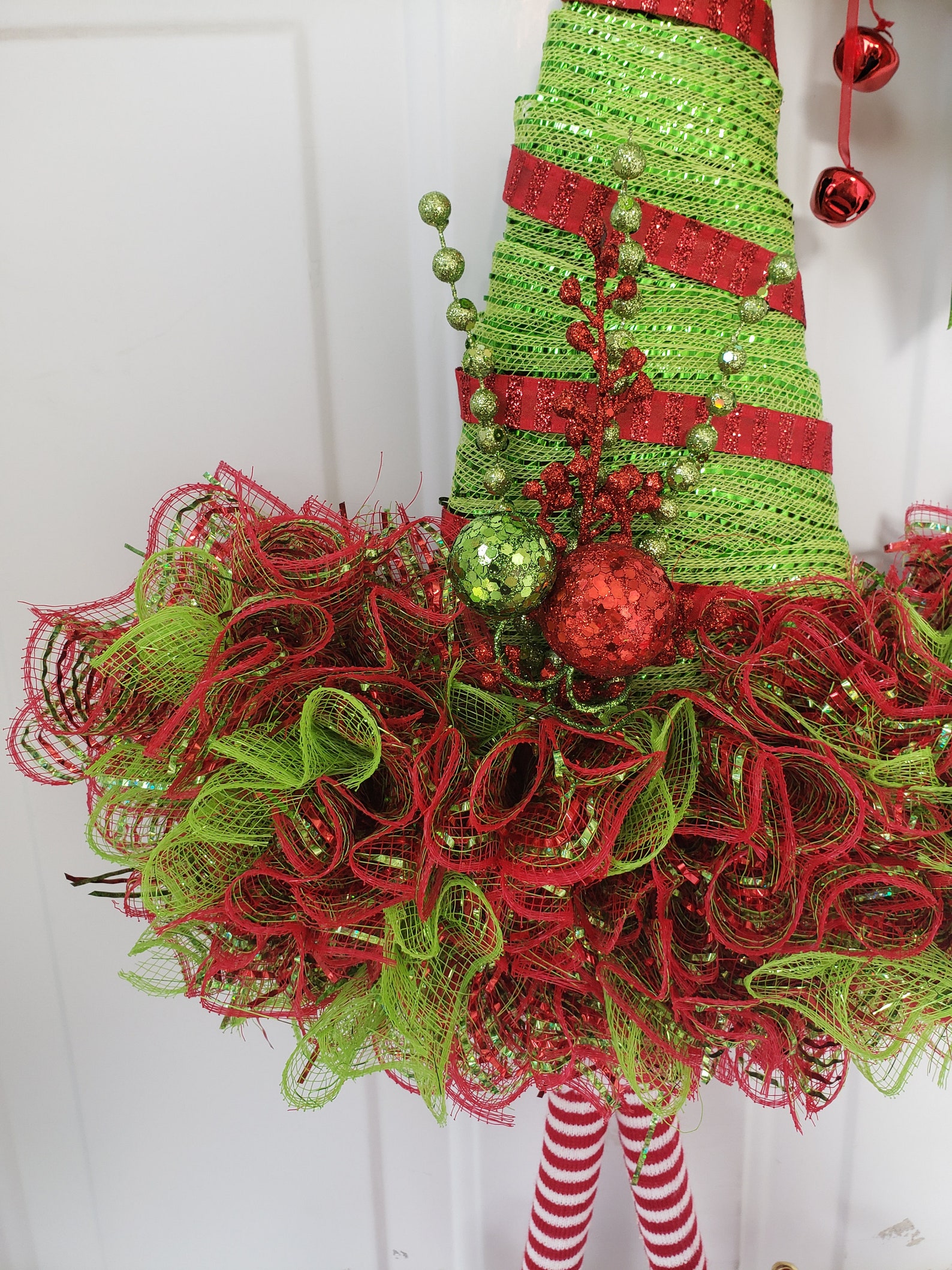 Red & Green Elf Hat - Etsy