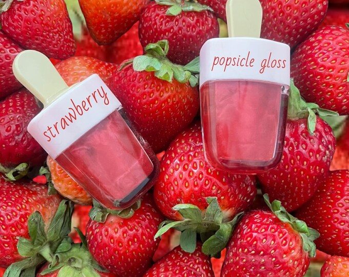 Strawberry Popsicle Lipgloss - Summer Gloss - Back to School Beauty ...