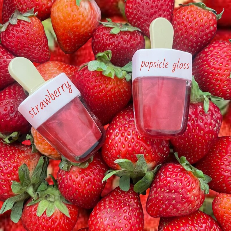 Strawberry Popsicle Lipgloss Summer Gloss Back to School Beauty Gifts ...