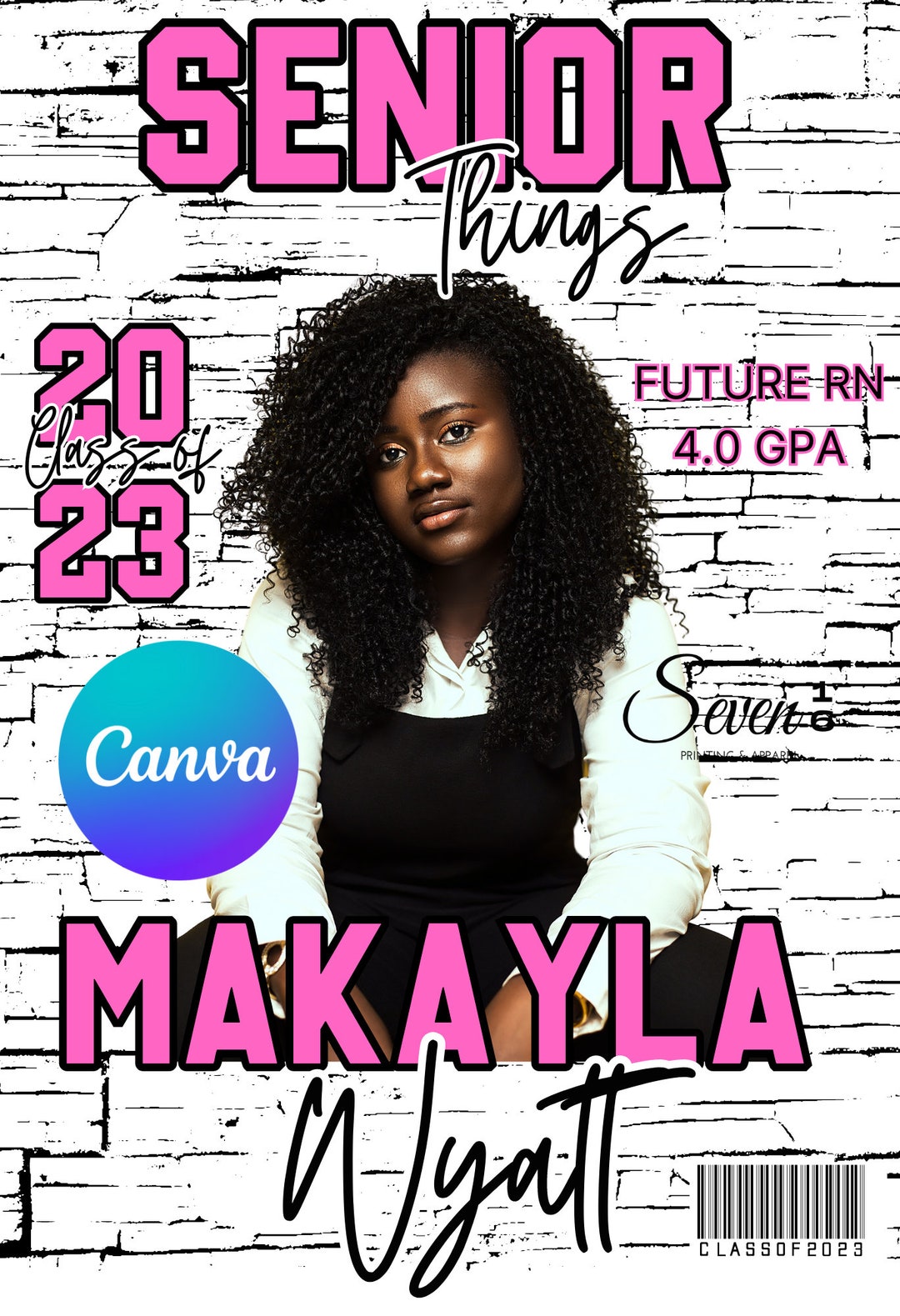 Senior Magazine|canva|sublimation - Etsy