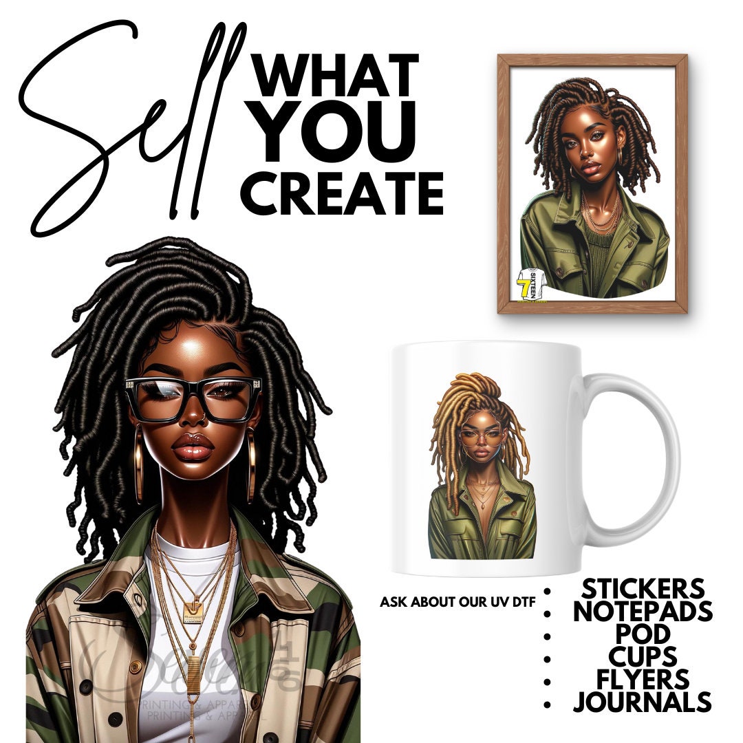 Loc Girl Clipart|locs|png - Etsy