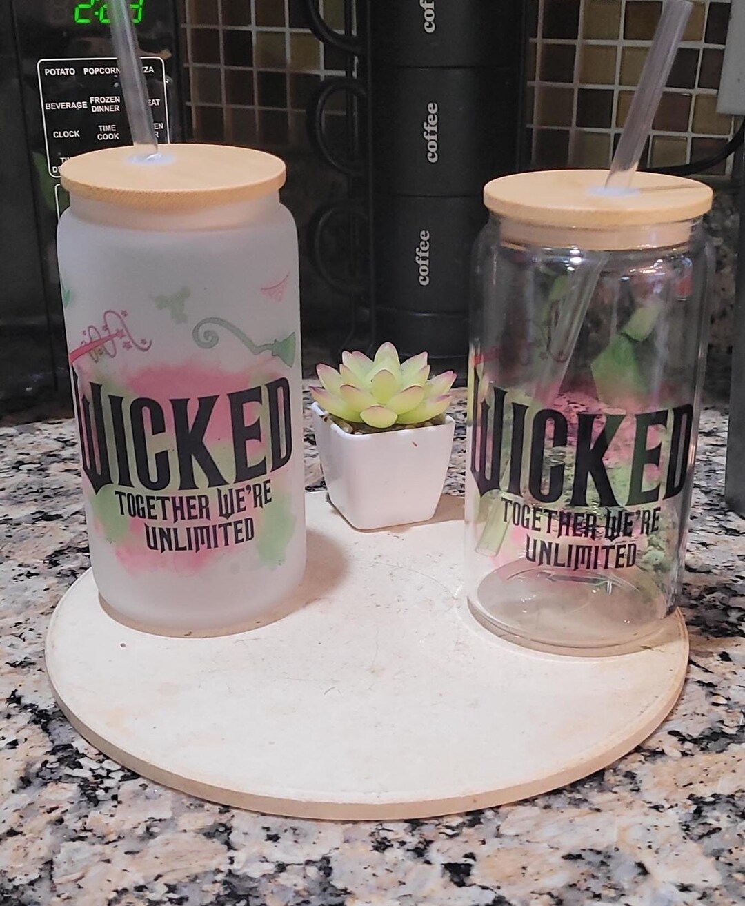 Wicked the Musical Glass Cup, Gifts for Her, Shiz University, Witches ...