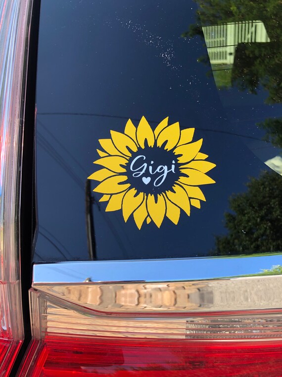 Sunflower Car Decal | Etsy