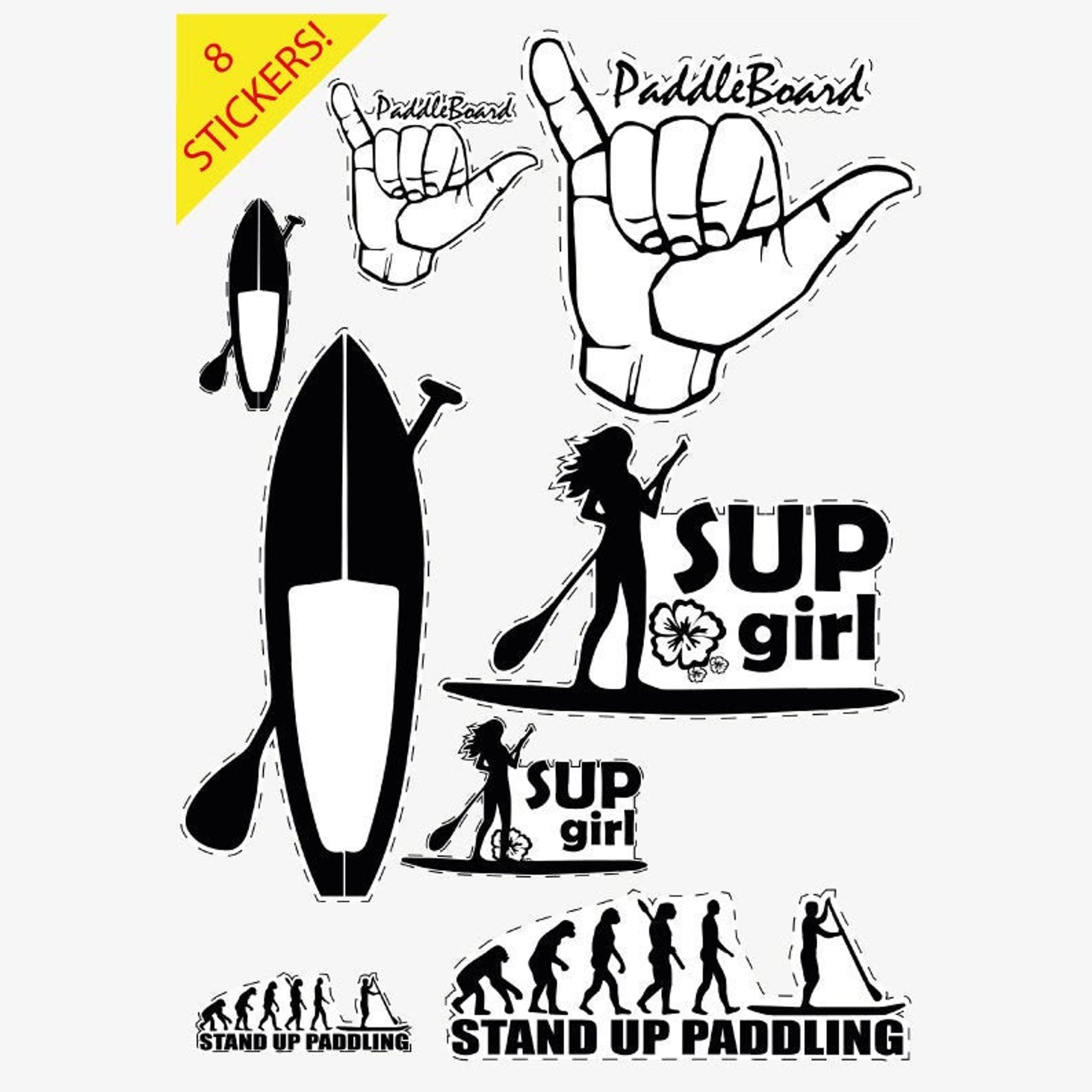 Stickers Sup Stand up Paddle Stickers Surf Windsurfing | Etsy