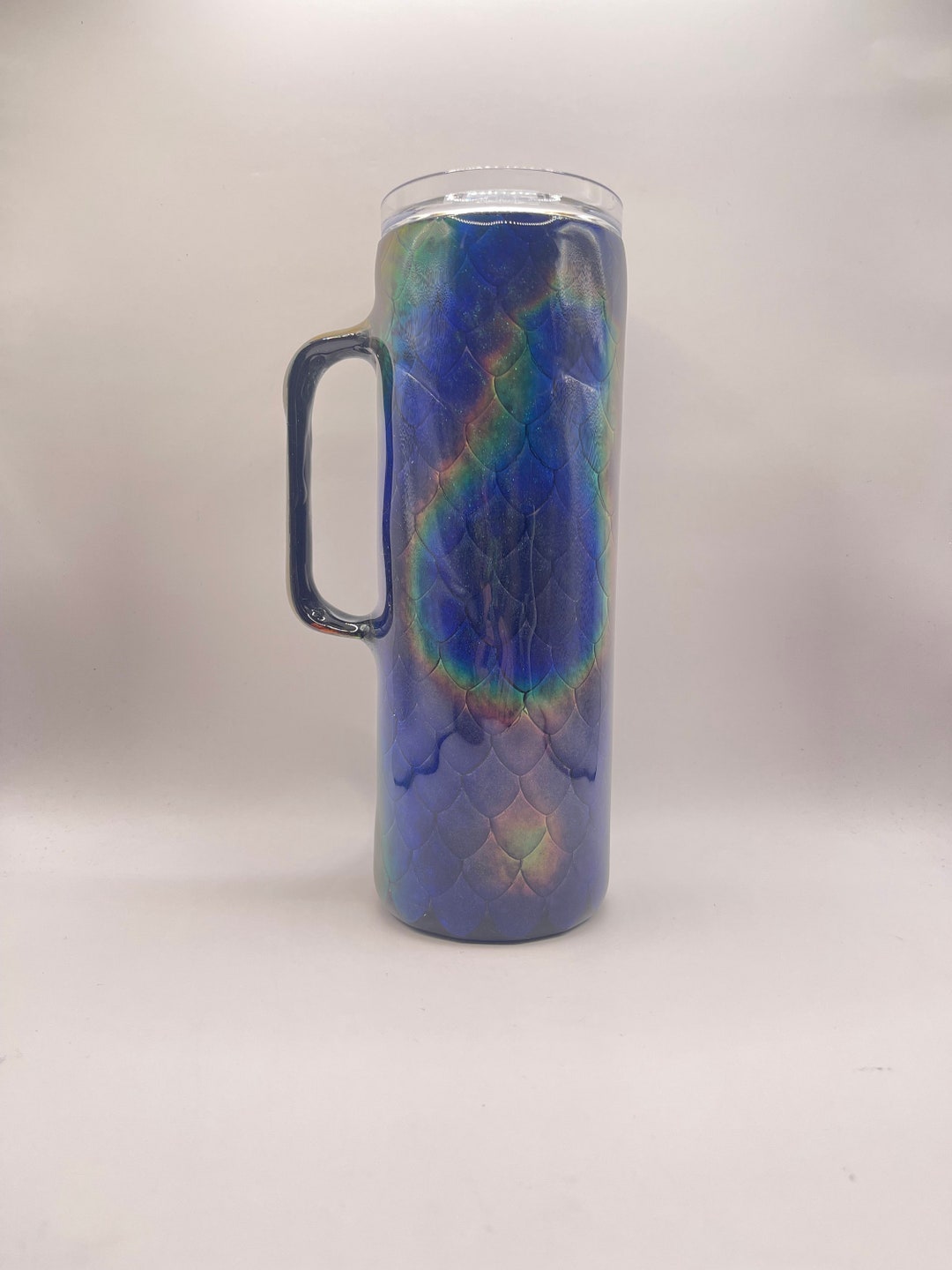Color Changing Dragon Scale Tumbler With Handle, Scale Tumbler, Mood ...