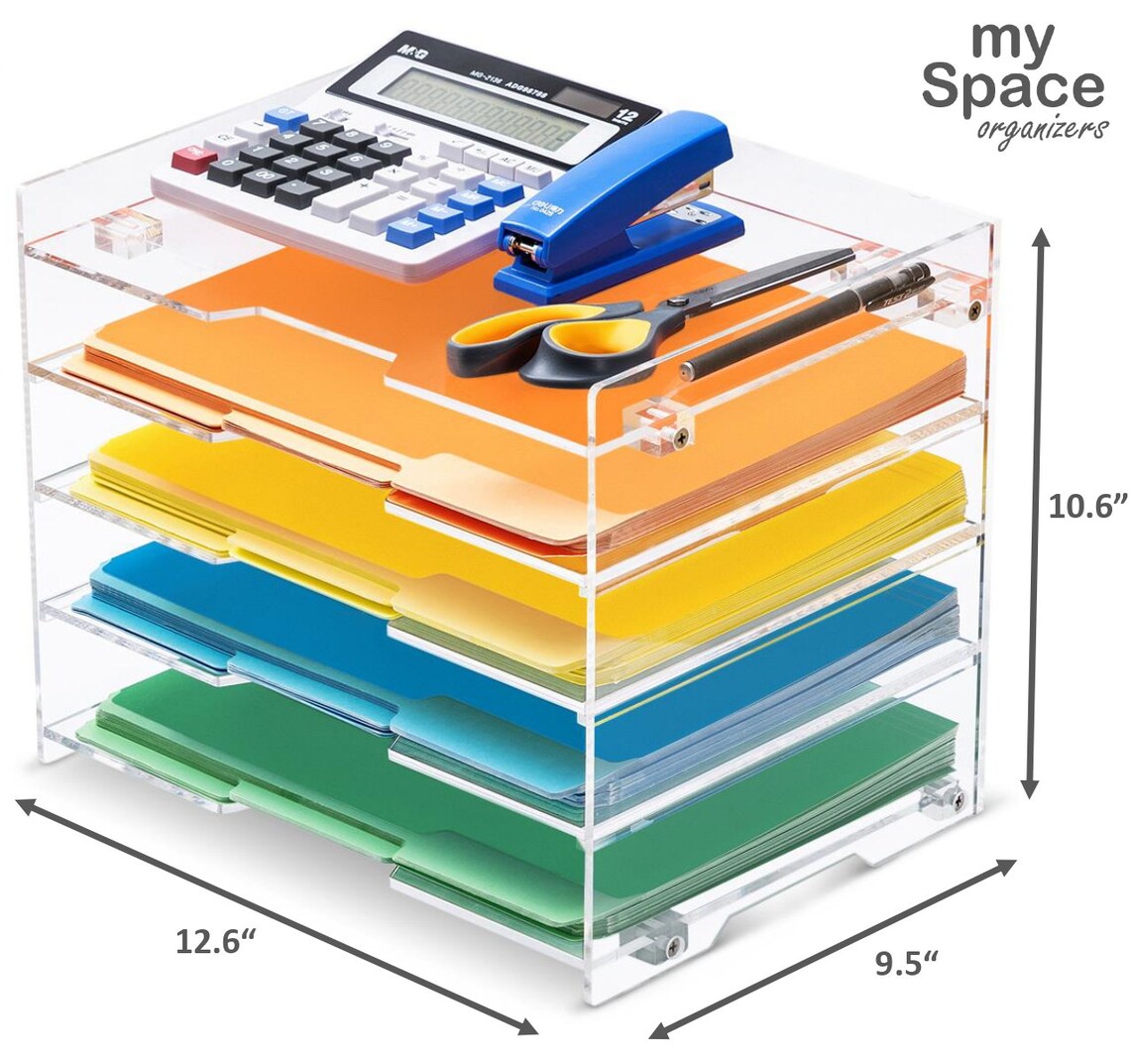 Clear Acrylic File Paper Organizer and Letter Tray for Desk - Etsy