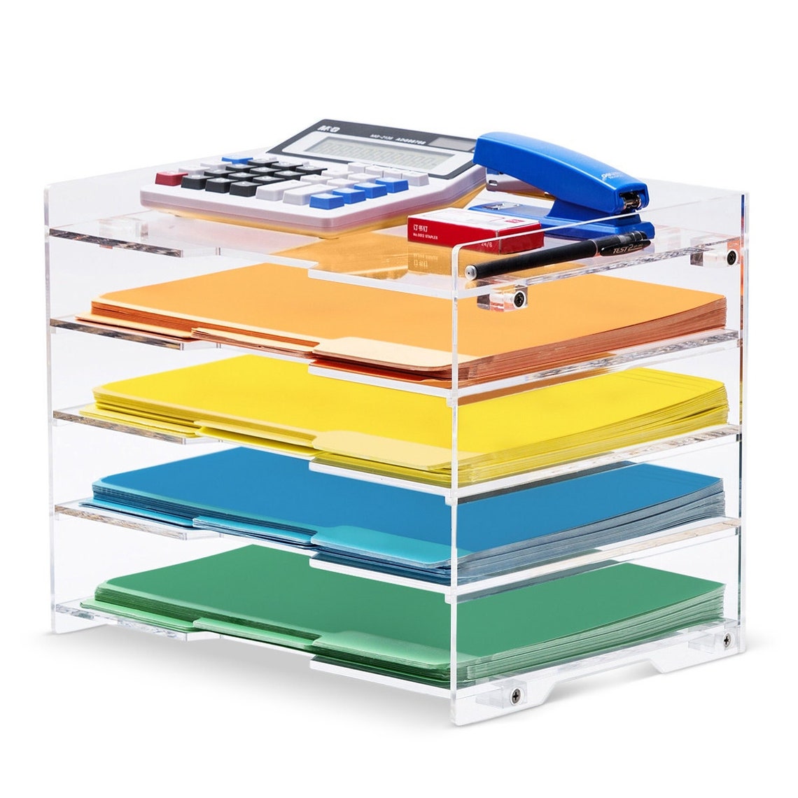 Clear Acrylic File Paper Organizer and Letter Tray for Desk - Etsy
