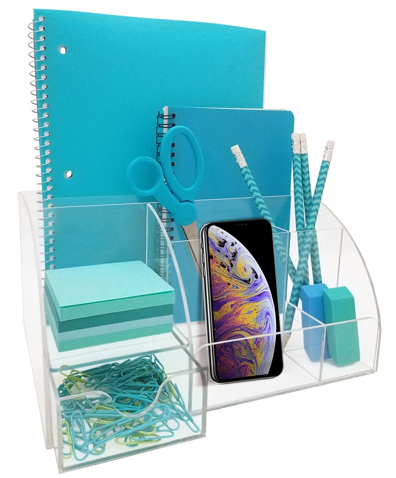 Acrylic Office Desk Organizer Desk Supplies organizer Office | Etsy