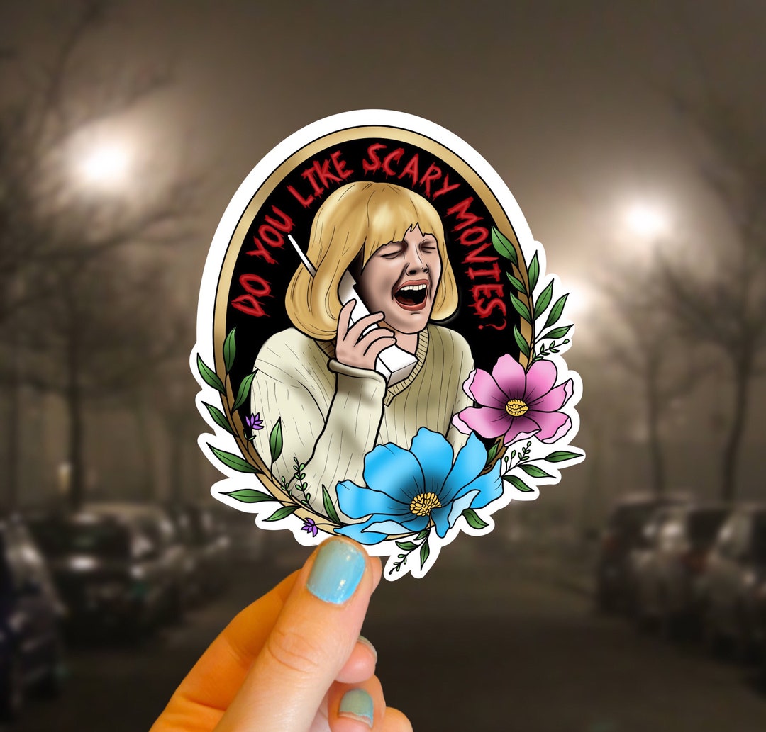 Scream Scary Movies Drew Barrymore Water Resistant Sticker, Gift Idea ...